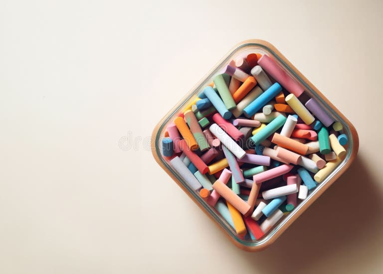 AI Generated Illustration of a Rectangular Clear Box with Brightly ...