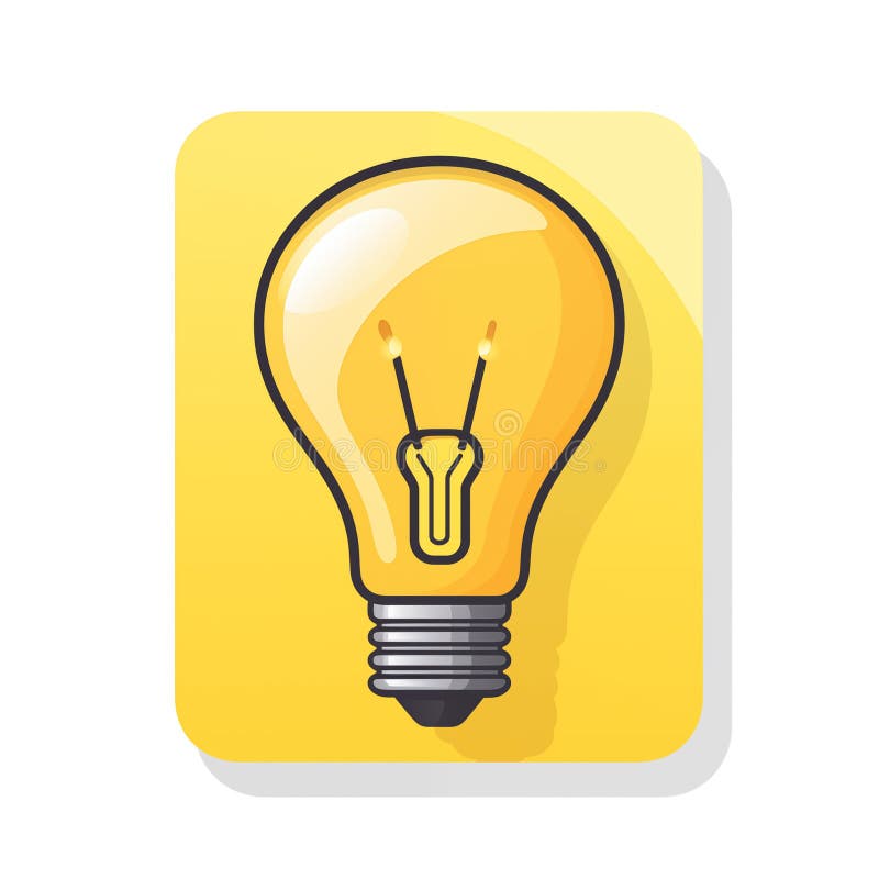 AI Generated Illustration of a Rectangular Light Bulb with a Vibrant ...
