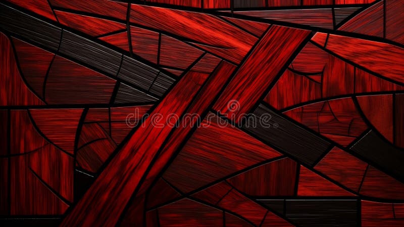 AI Generated Illustration of Red and Black Abstract Pattern, in the ...