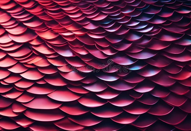 Red Abstract Scales of Feathers Arranged in the Shape of a Square Stock ...