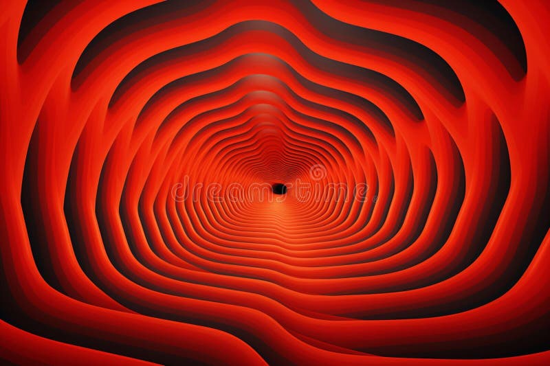 AI Generated Illustration of Red Spiral Patterns Stock Illustration ...