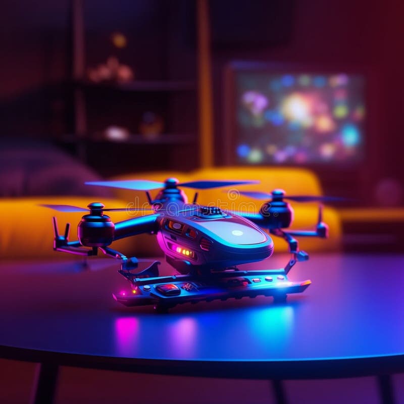 AI Generated Illustration of a Remote Control Flying Toy of the Future ...