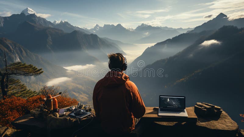 AI-generated Illustration of a Remote Worker Engaged in a Video Call in ...