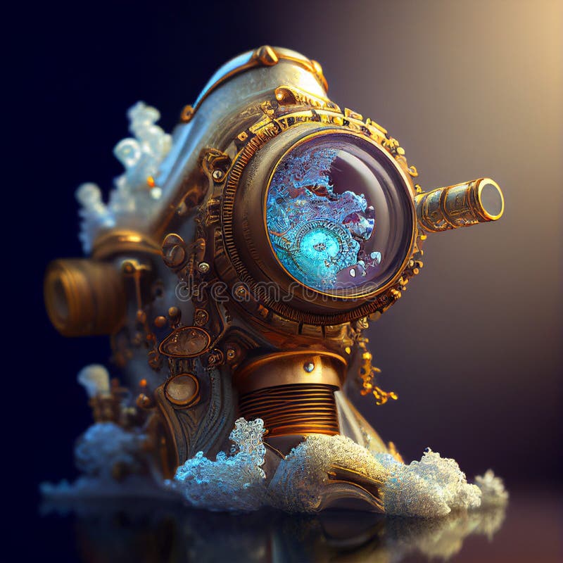 AI Generated Illustration of Retro Steampunk Clockwork Stock ...
