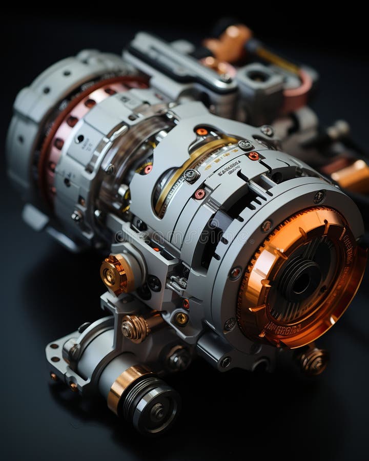 AI-generated Illustration of a Robotic Arm Assembly Kit with Gears and ...