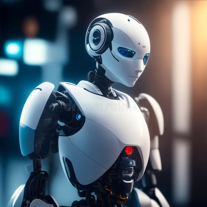 AI Generated Illustration of a Robotic Figure Featuring the Future ...
