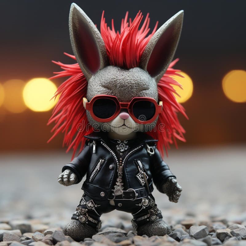 AI Generated Illustration of a Robotic Rabbit with a Sleek, Metallic ...