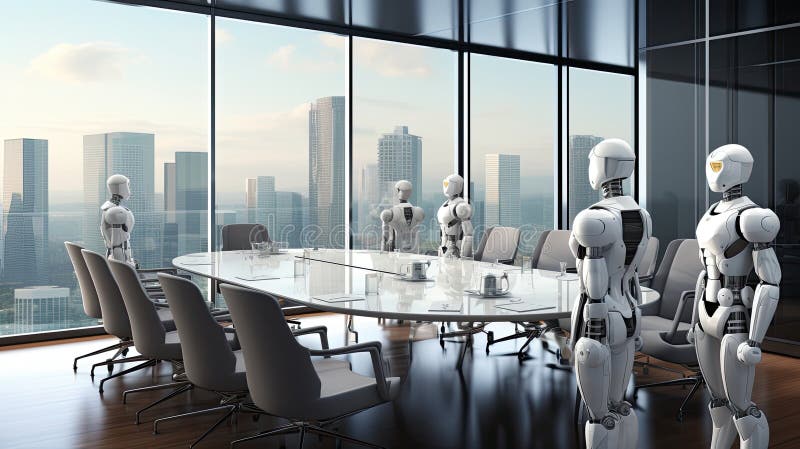 When the robots take over stock illustration. Illustration of cyborg ...