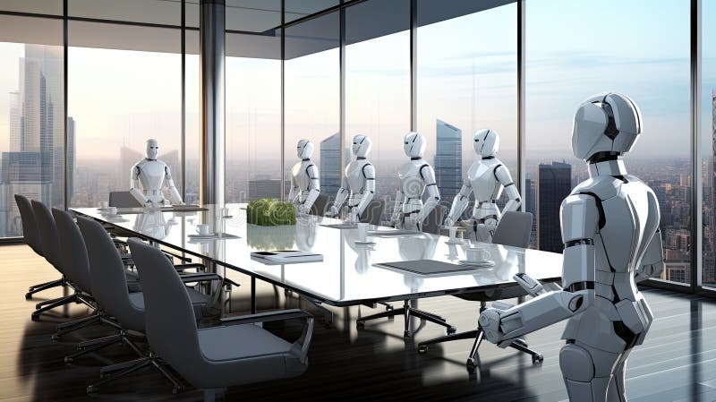 When the robots take over stock illustration. Illustration of ...