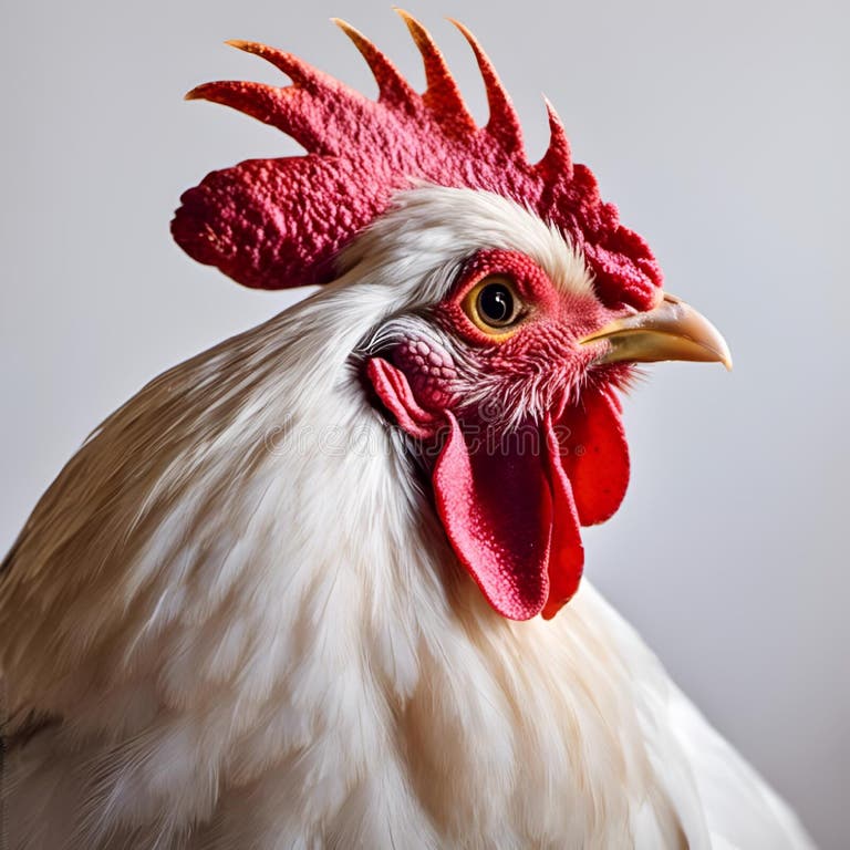 AI Generated Illustration of a Rooster S Head in Closeup Stock ...