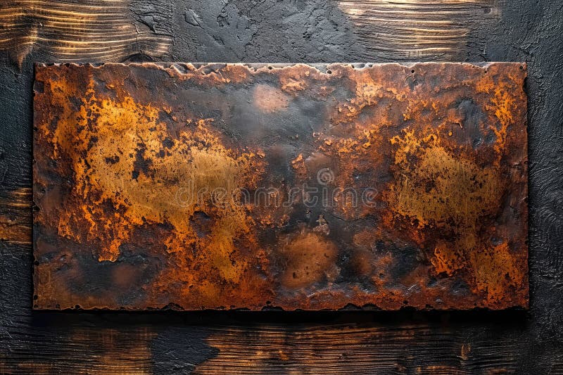 AI-generated Illustration of a Rusty Board on the Wall with Abstract ...