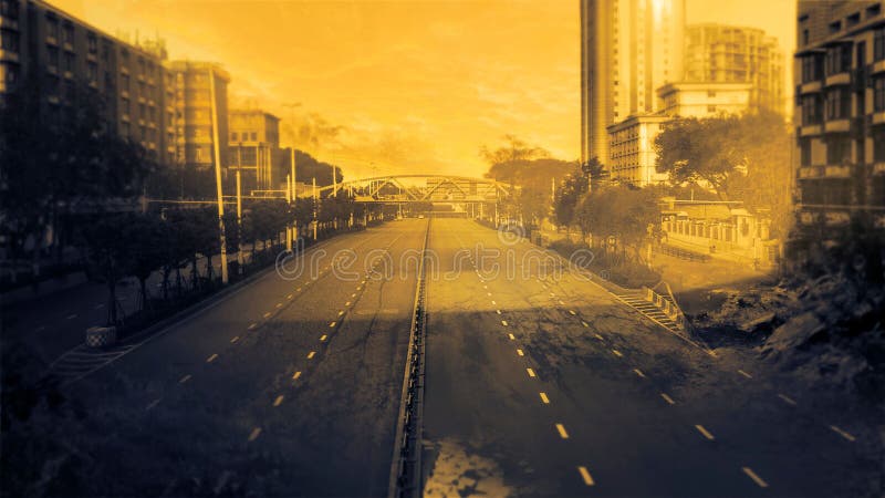 AI-generated Illustration of a Rusty, Destroyed City with Some ...