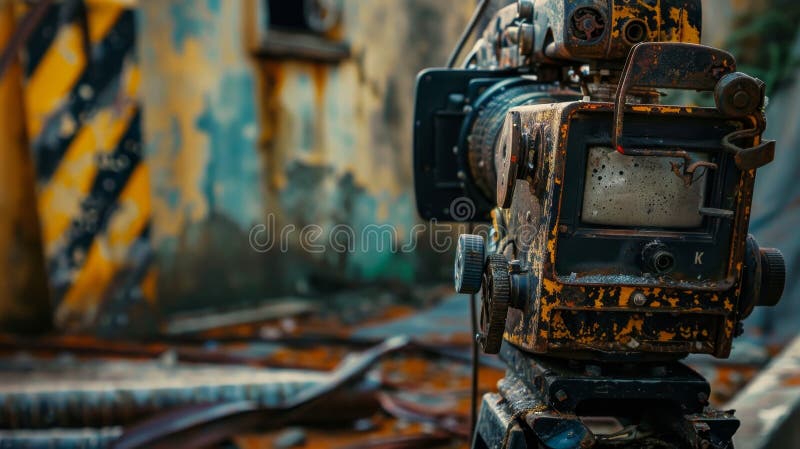 AI Generated Illustration of a Rusty Machine Surrounded by Aged Items ...