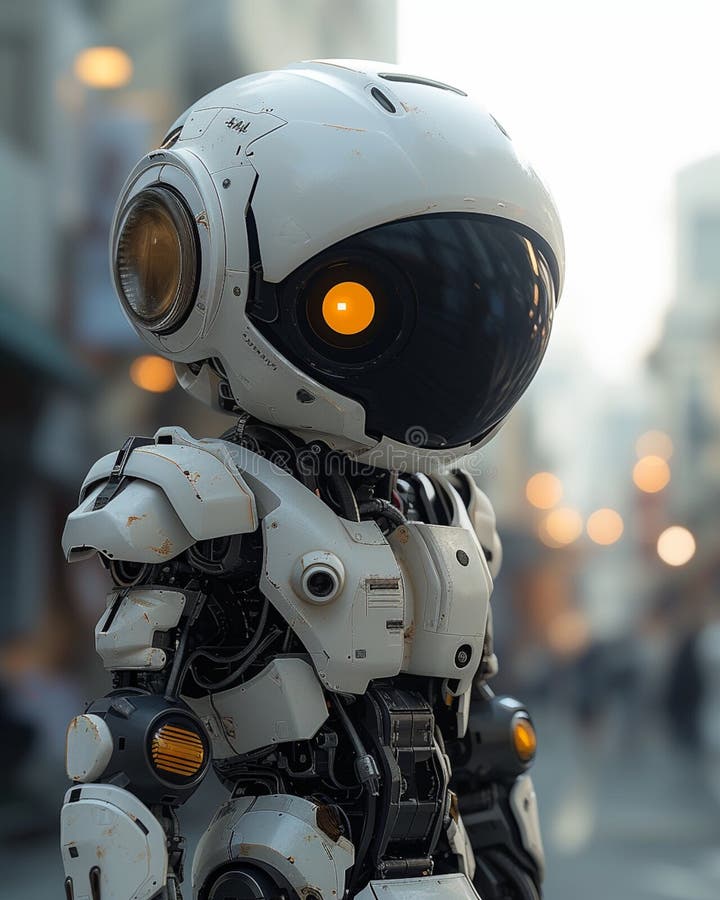 AI Generated Illustration of a Rusty Robotic Figure Stock Illustration ...