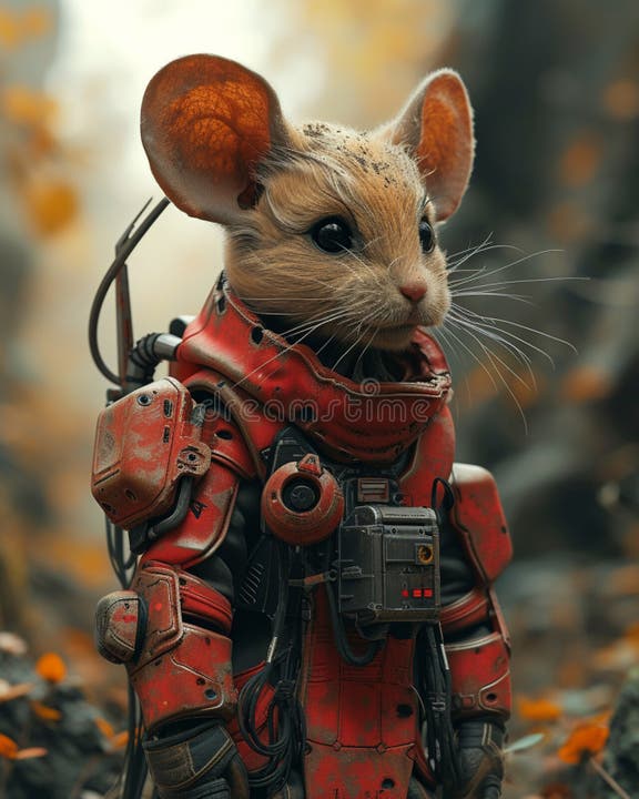 AI Generated Illustration of a Rusty Robotic Mouse Figure Stock ...