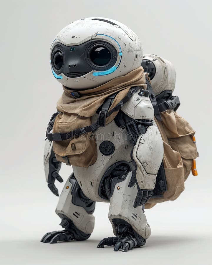 AI Generated Illustration of a Rusty Robotic Sloth Figure Stock ...