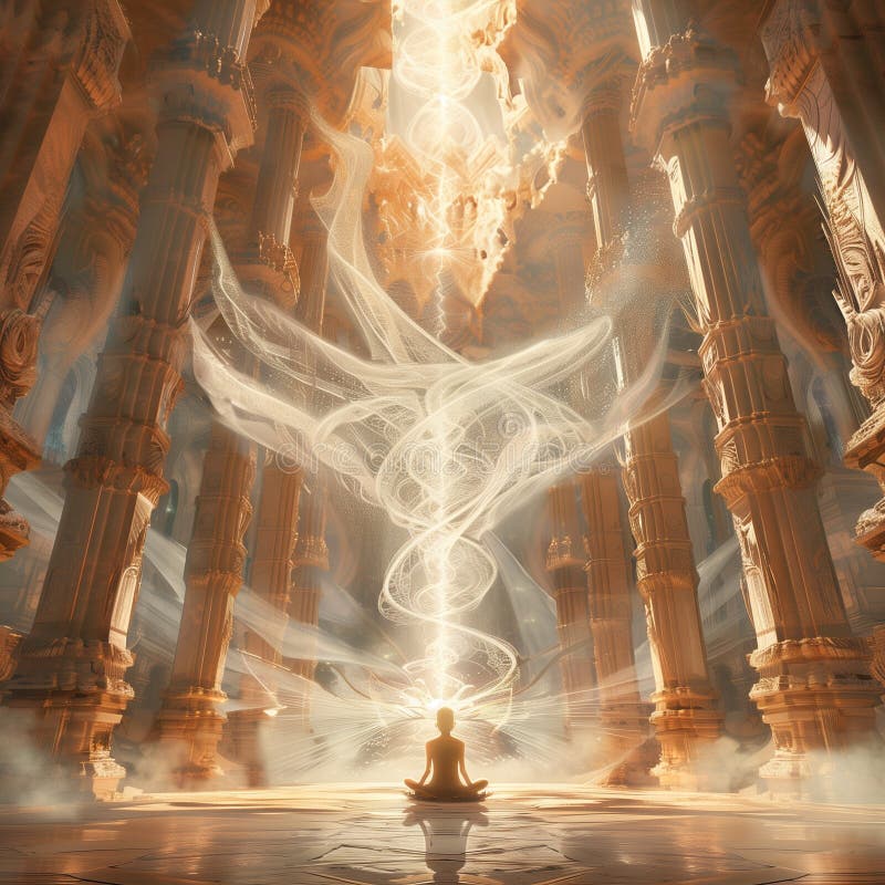 AI Generated Illustration of Sacred Light Streaming into Spacious ...