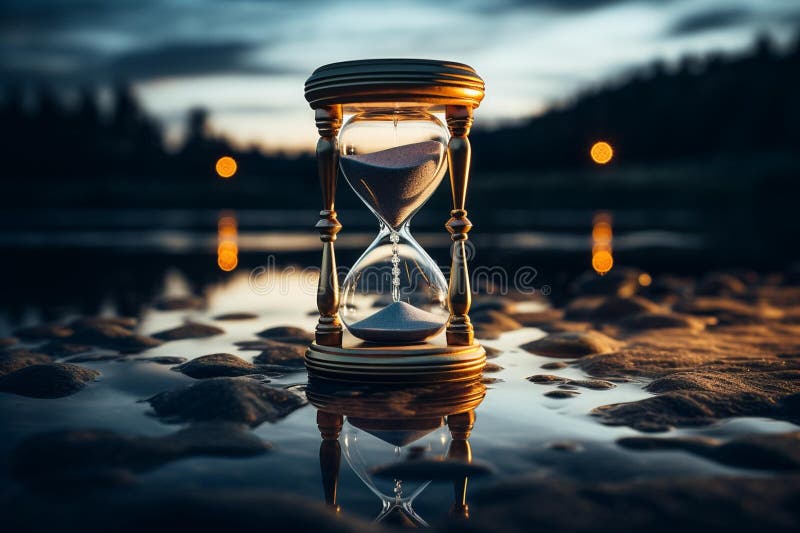 AI Generated Illustration of a Sand Timer with Hourglass Shape Stock ...