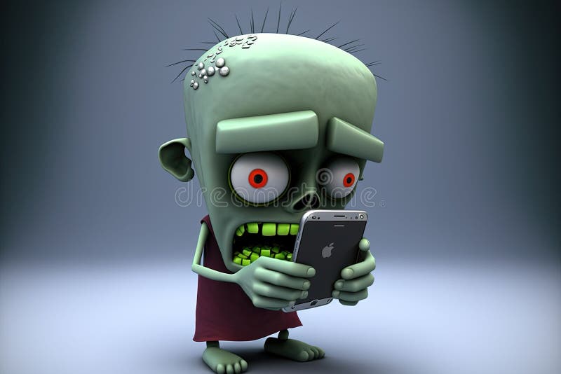 AI-generated Illustration of the Scared Human-like Zombie Looking at ...