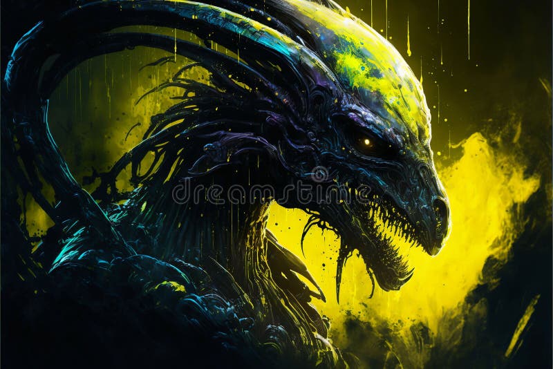 AI Generated Illustration of a Scary Monster Stock Illustration ...