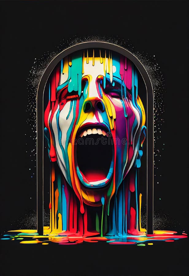 Illustration of Birds with a Cup of Coffee Isolated on a Brown ...