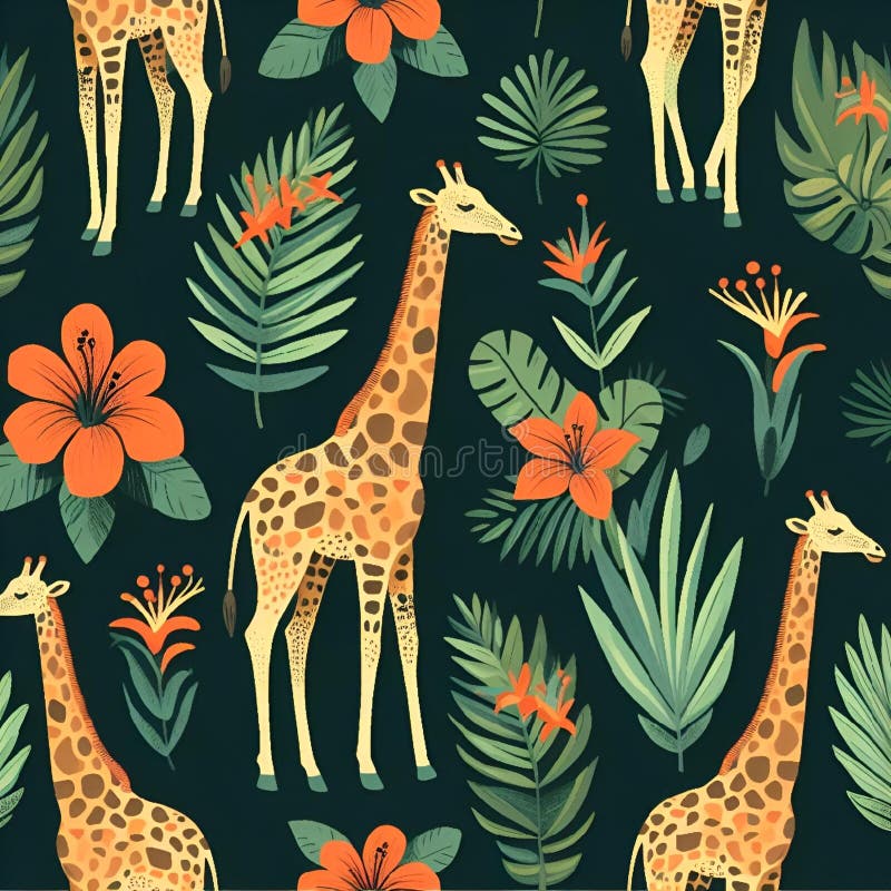 AI Generated Illustration of a Seamless Background Pattern Featuring ...