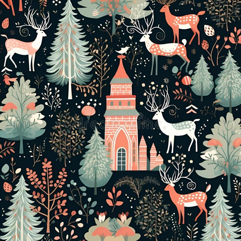 Christmas Forest Animals Stock Illustrations – 8,812 Christmas Forest ...