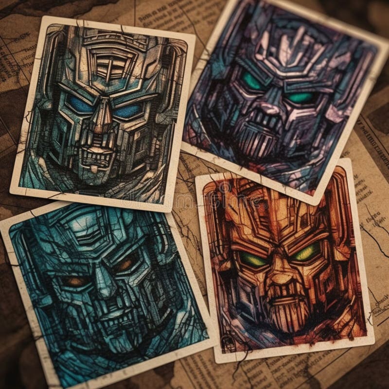 AI Generated Illustration of Playing Cards Featuring a Range of Vibrant ...