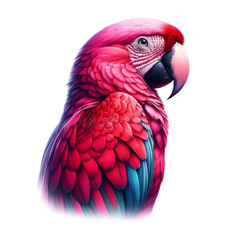 AI Generated Illustration of a Single Colorful Parrot Facing the Viewer ...