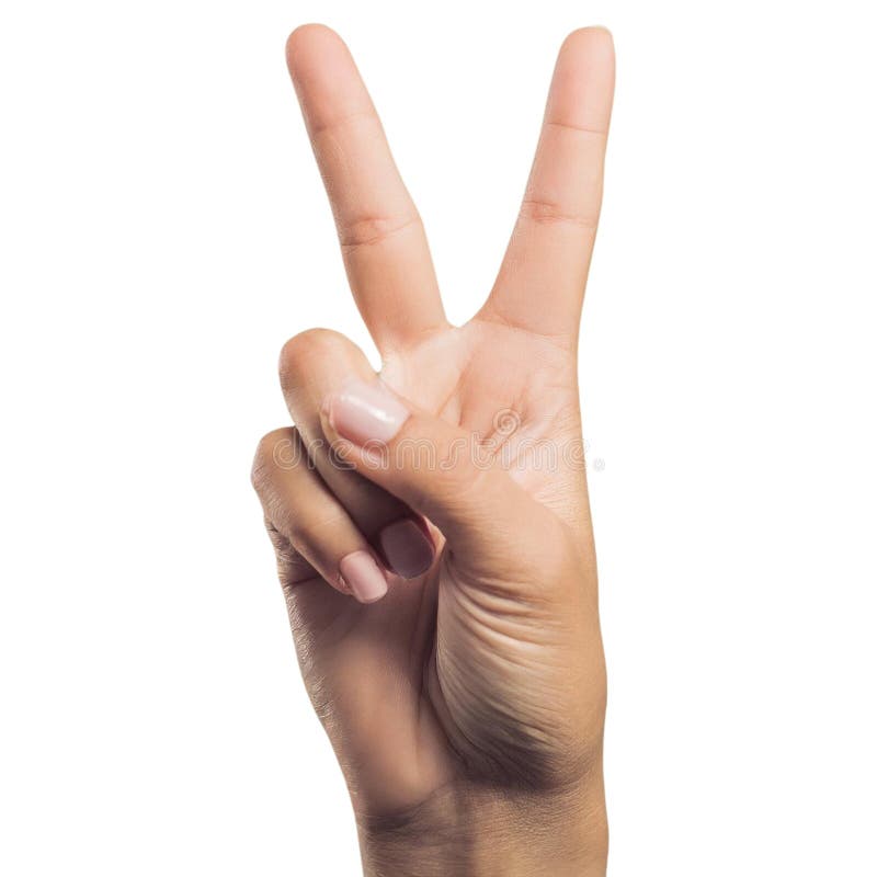 AI Generated Illustration of a Single Right Human Hand Showing Peace ...