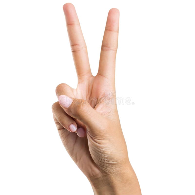 AI Generated Illustration of a Single Right Human Hand Showing Peace ...