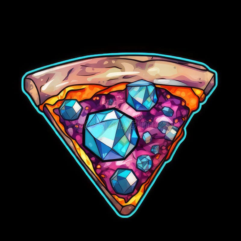 AI Generated Illustration of a Single Slice of Pizza Topped with ...