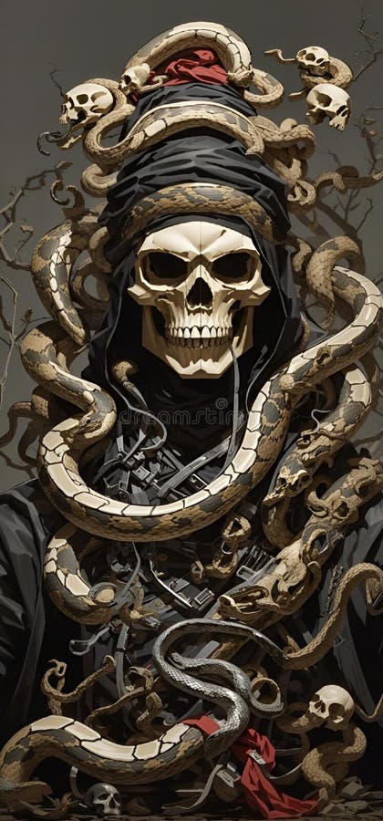 A Skeleton Dressed in Armor with an Animal on the Back Stock ...