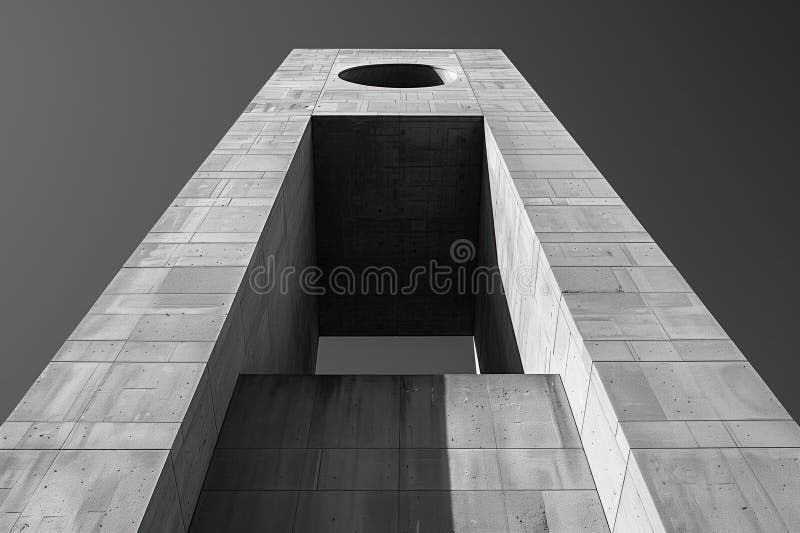 AI Generated Illustration of a Skyscraper with a Unique Central Void ...