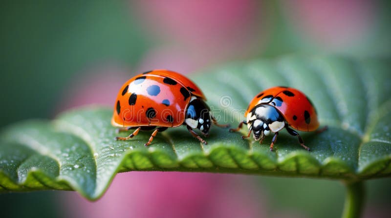 Ai Generated Illustration Small Ladybug Perched Plant Stock Photos ...