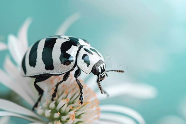 AI Generated Illustration of a Small Ladybug with a Zebra Pattern ...
