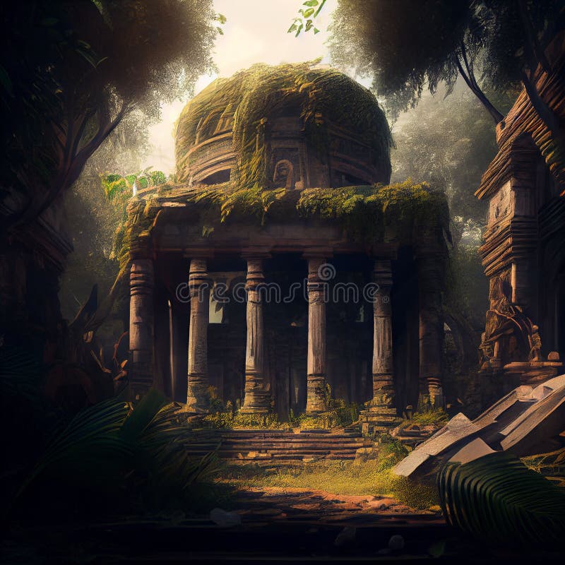 AI-generated Illustration of a Small Wooden House with an Empty Yard ...