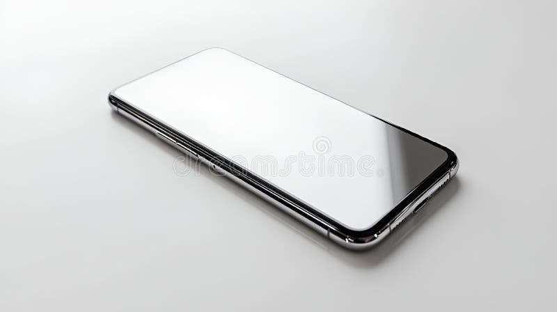 AI Generated Illustration of a Smartphone on Table, Displaying Large ...