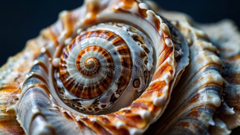 AI Generated Illustration of a Snail Shell Texture Stock Illustration ...