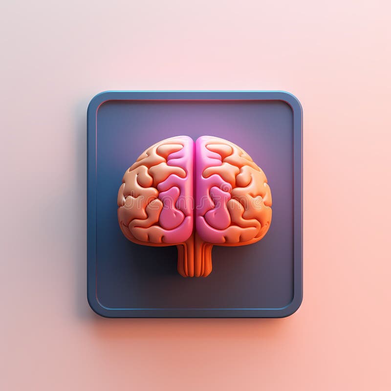 AI Generated Illustration of a Soft Human Brain on a Platter Stock ...