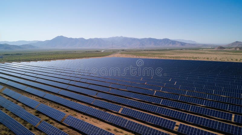 AI Generated Illustration of a Solar Array Located in Arizona, USA ...