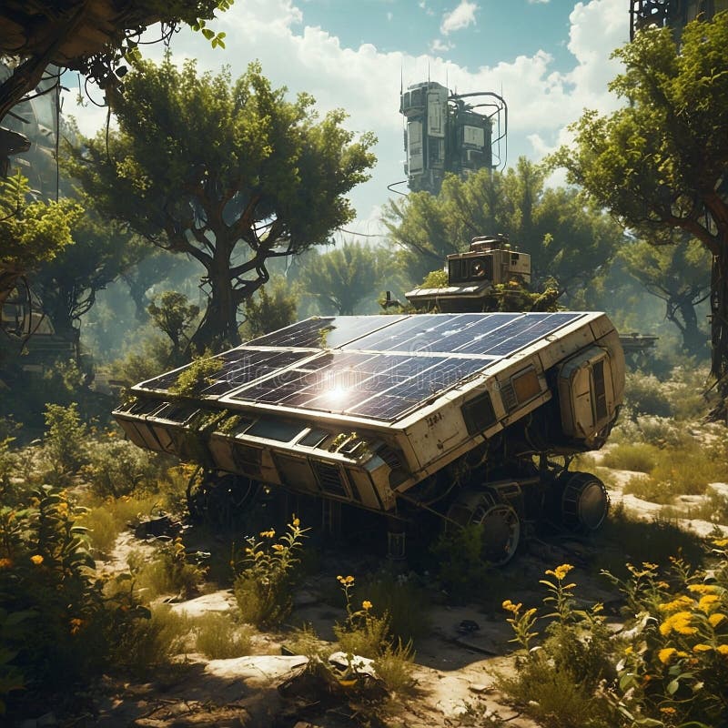 Solar Panel in an Abandoned City Stock Photo - Image of apocalypse ...