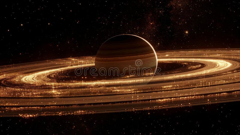 An Image of a Saturn Like Object in the Outer Space Stock Photo - Image ...