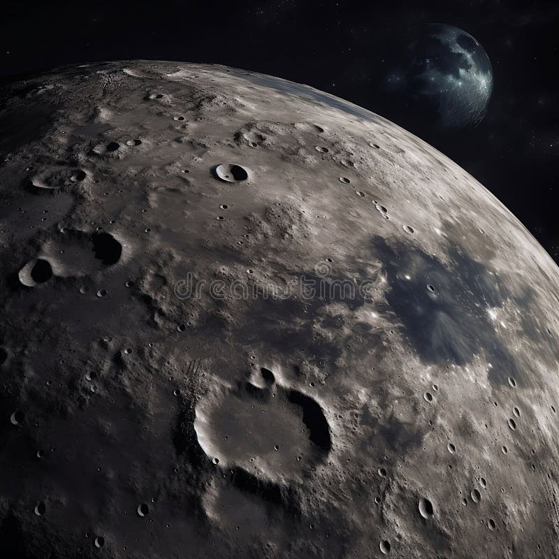 AI Generated Illustration of a Spectacular View of the Moon with ...