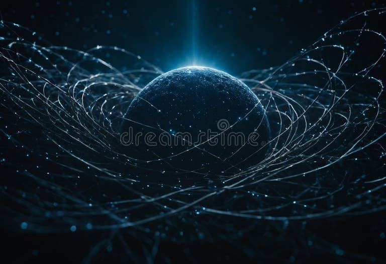 AI Generated Illustration of a Sphere with a Myriad of Interconnected ...