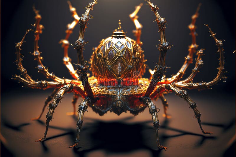 AI-generated Illustration of a Spider with a Crown Detail Stock ...