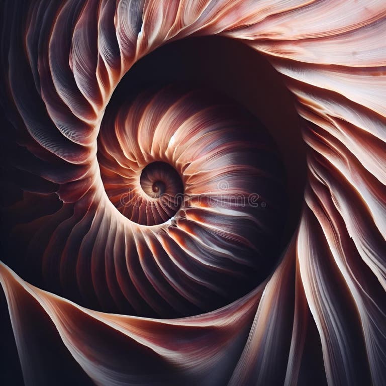 AI Generated Illustration of a Spiral Shape of a Snail Shell Stock ...