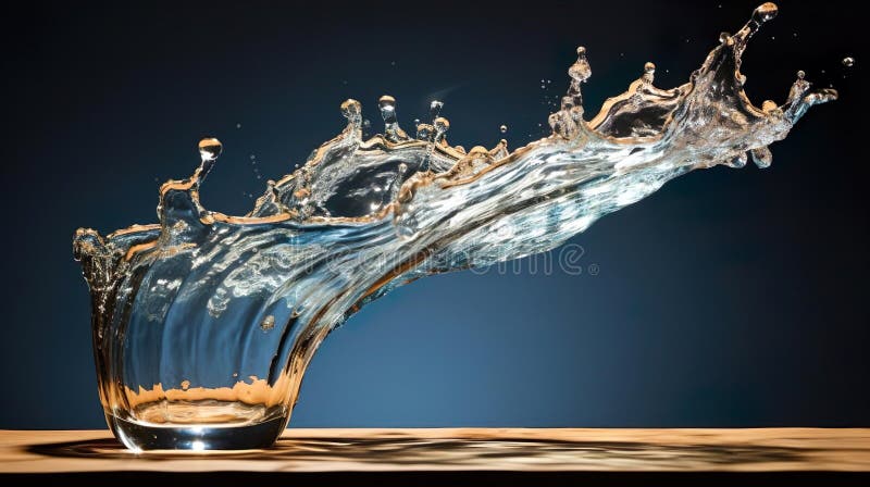 AI Generated Illustration of a Splash of Water Spilling Over the Side ...