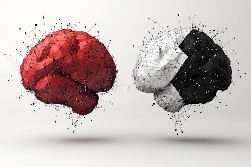 Splattered Black Red Brains Symbolizing Creative Analytical Thinking ...