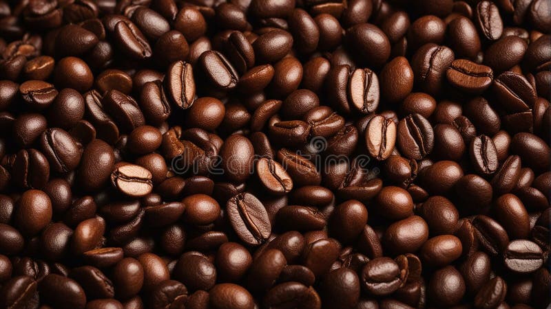 AI Generated Illustration of a Stack of Coffee Beans Stock Illustration ...